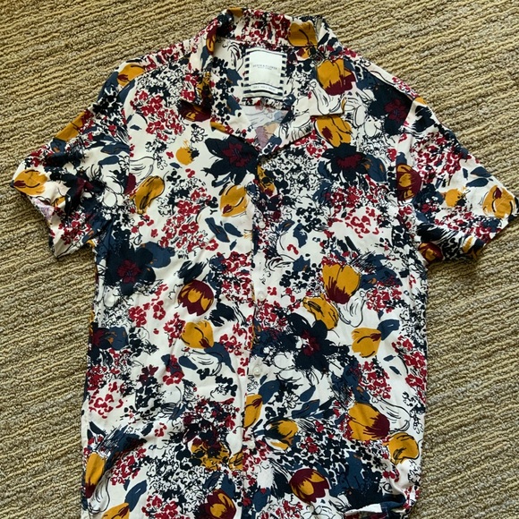 Denim & Flower | Shirts | Denim And Flower Mens Floral Button Down ...